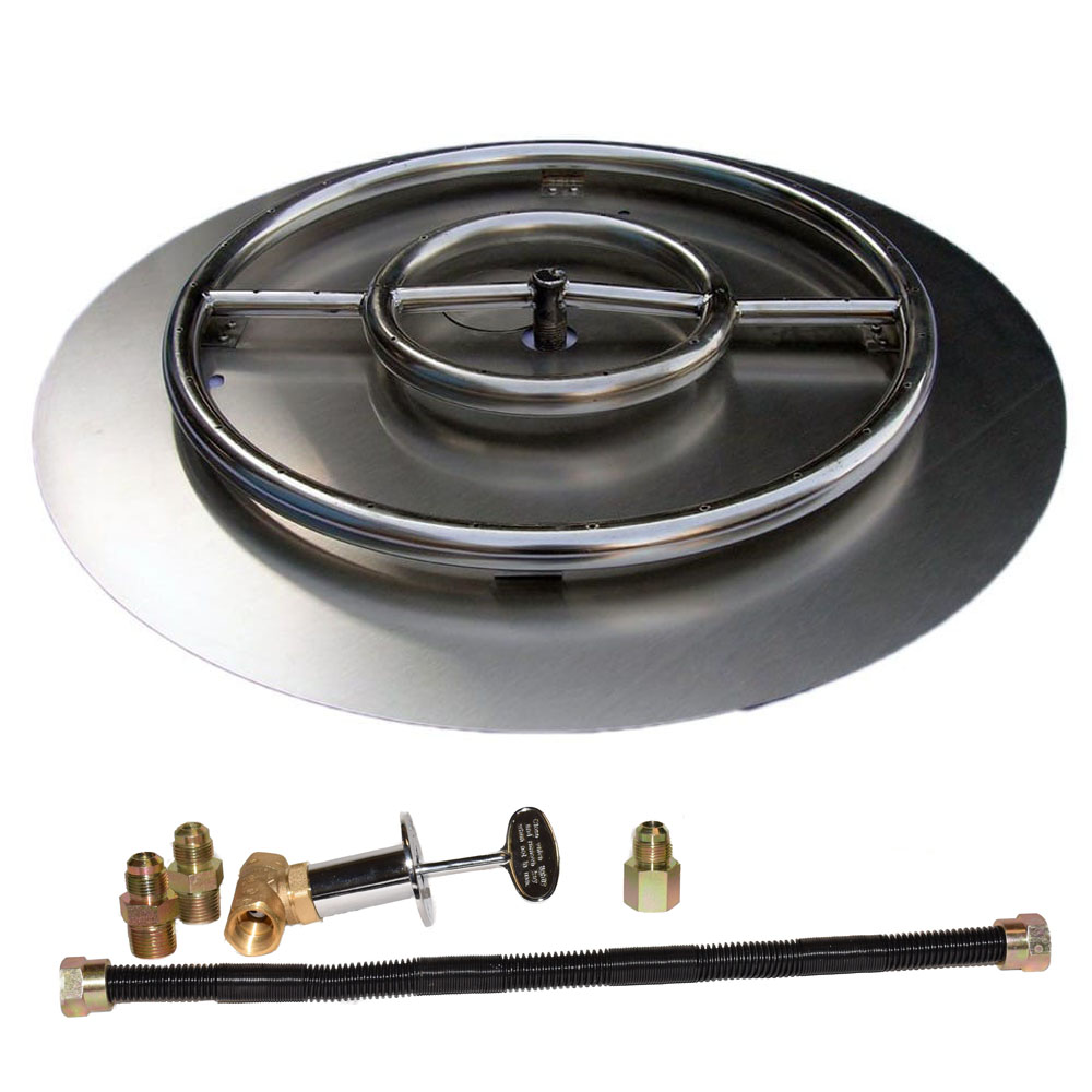 - 24 inch Stainless Steel Pan-Ring Pro-Kit NG #FPK-OBRSS-BK3P-24NG